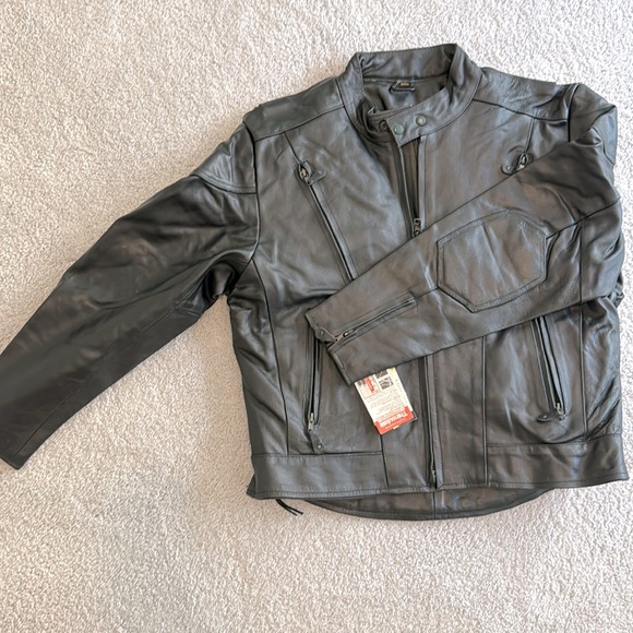 Jackets & Coats | Genuine Leather Biker Jacket With Removable Lining ...